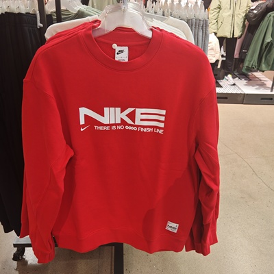 耐克男卫衣2025新年系列毛圈纯棉薄绒针织运动套头衫IB5450-657
