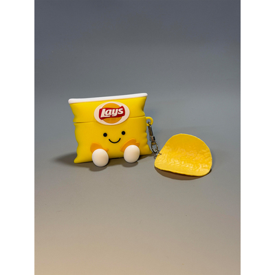 萌系可爱jellycat乐事薯片袋适用苹果无线蓝牙AirPodsPro三代耳机壳AirPods4代软AirPods1/2硅胶3代防摔Pro2