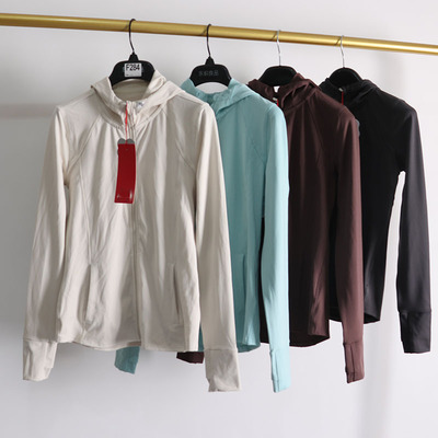 连帽防晒吸汗透气弹力健身外套