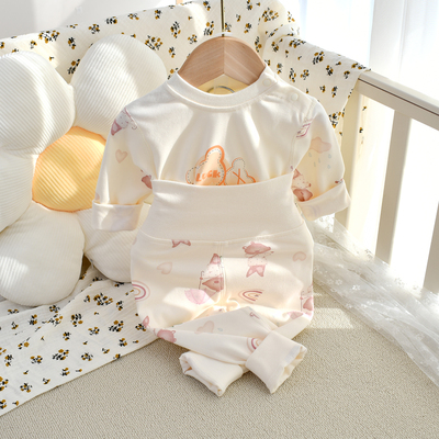 纯棉超柔秋衣秋裤高腰无骨秋冬