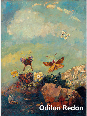 蝴蝶法国象征主义油画装饰画芯