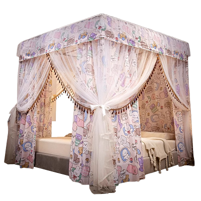 遮光防尘钢管落地批发价通用蚊帐