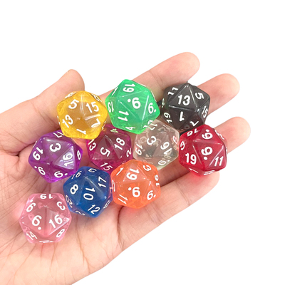 D20骰子 多面体20边20个面骰子 跑团 出口开地辟地dice 桌游骰