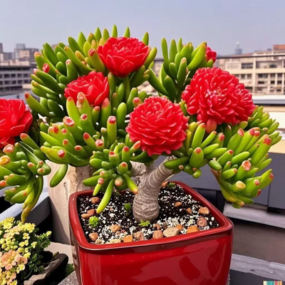 [四季招财]老桩招财纳福新手好养桌面室内绿植盆栽组合多肉植物