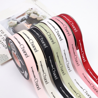 小香风丝带英文螺纹缎带蛋糕盒礼品盒蝴蝶结装饰花束打包绑带彩带