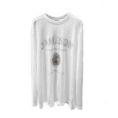 高品质字母印花t恤JANUARY天丝