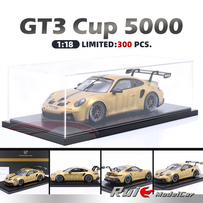 预1:18德国保时捷原厂911 992 GT3 Cup 5000限量超跑汽车模型摆件