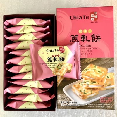 台湾佳德糖村香葱牛轧糖夹心饼干