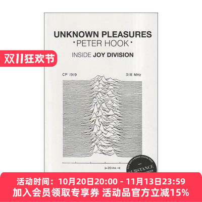英文原版 Unknown Pleasures 未知的快乐 彼得·胡克传记 英国摇滚乐队Joy Division同名曲目 英文版 进口英语原版书籍