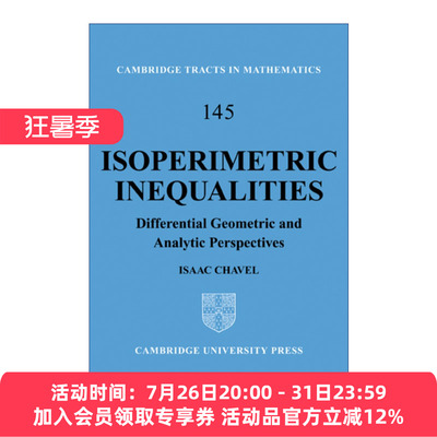 等周不等式  英文原版 Isoperimetric Inequalities 剑桥数学丛书系列 英文版 进口英语原版书籍