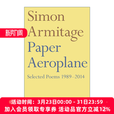英文原版 Paper Aeroplane 纸飞机 西蒙·阿米蒂奇诗集 英国桂冠诗人 英文版 进口英语原版书籍