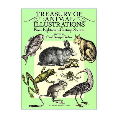 英文原版 Treasury of Animal Illustrations 18世纪动物图鉴 插图 Carol Grafton 英文版 进口英语原版书籍