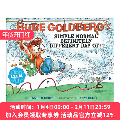 英文原版 Rube Goldberg's Simple Normal Definitely Different Day Off 戈德堡的机械发明 绝对不同的休息日 STEM教育 儿童精装