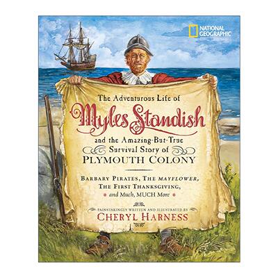 英文原版 The Adventurous Life of Myles Standish 迈尔斯·斯坦迪什历险记与普利茅斯殖民地的真实故事 儿童历史科普百科