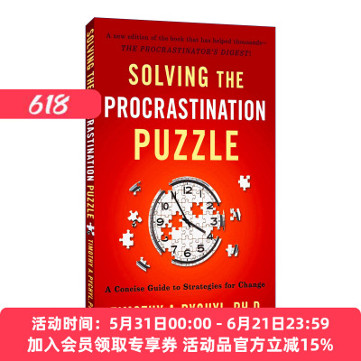 英文原版 Solving the Procrastination Puzzle 战胜拖延症 时间管理指南 加拿大心理学博士皮切尔18年研究成果 进口英语原版书籍