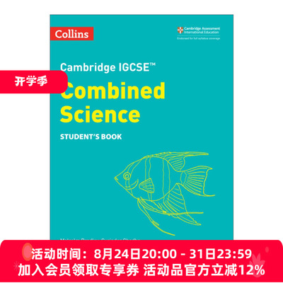 英文原版 Collins Cambridge IGCSE Combined Science Student's Book 柯林斯剑桥国际初中综合科学学生用书 第二版 进口英语书