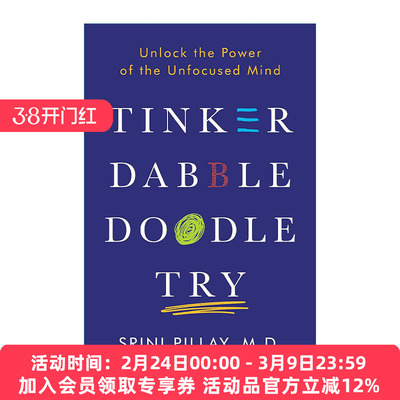 如何打造你的工作节奏  英文原版 Tinker Dabble Doodle Try Srini Pillay 精装 英文版 进口英语原版书籍