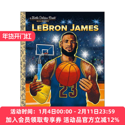 英文原版 Lebron James Little Golden Book Biographies 勒布朗·詹姆斯传记 NBA洛杉矶湖人队篮球运动员 兰登书屋精装小金书