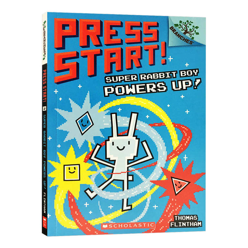 华研原版 方块兔2 英文原版 Super Rabbit Boy Powers Up! Press Start! #2 学乐大树系列 英文版 ...