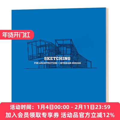 英文原版 Sketching for Architecture + Interior Design 建筑及室内设计草图 英文版 进口英语原版书籍