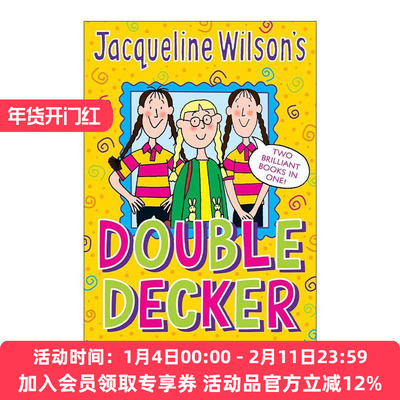 英文原版 Jacqueline Wilson Double Decker 杰奎琳·威尔逊 女孩友谊二合一故事书 英文版 进口英语原版书籍