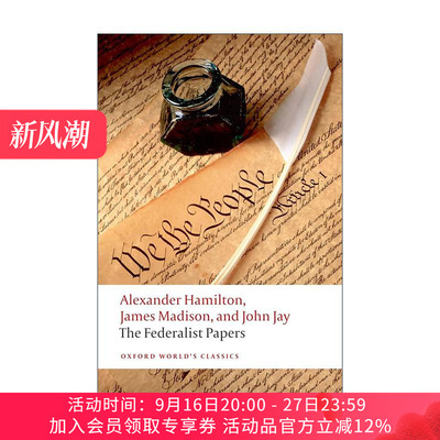 英文原版 The Federalist Papers 联邦党人文集 牛津世界经典 英文版 进口英语原版书籍