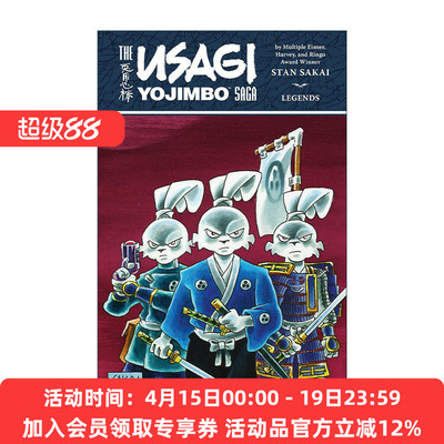 英文原版 Usagi Yojimbo Saga Legends 宫本兔 兔子武士传奇传说 第二版Dark Horse黑马漫画 Stan Sakai坂井正彦 进口英语原版书籍