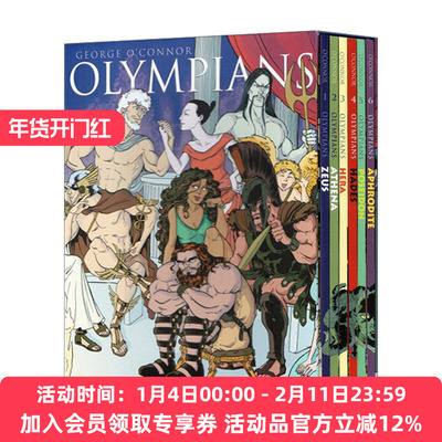 英文原版 奥林匹斯主神系列漫画小说6册盒装 1-6 Olympians Boxed Set Books 1-6 英文版 进口英语原版书籍