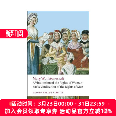 英文原版 A Vindication of the Rights of Men 人权辩护 女权辩护 法国大革命的历史与道德视角 英文版 进口英语原版书籍