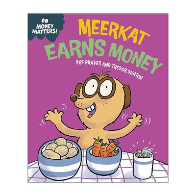 英文原版 Money Matters Meerkat Earns Money 钱的问题 猫鼬会赚钱 儿童财商教育科普绘本 英文版 进口英语原版书籍