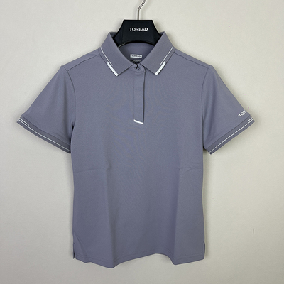 探路者透气休闲POLO短袖T恤女