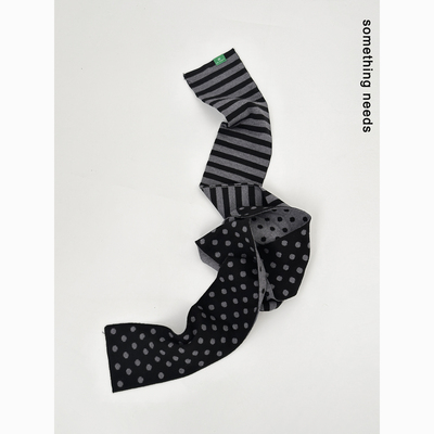 亚比玩家双面波点条纹辣妹围脖