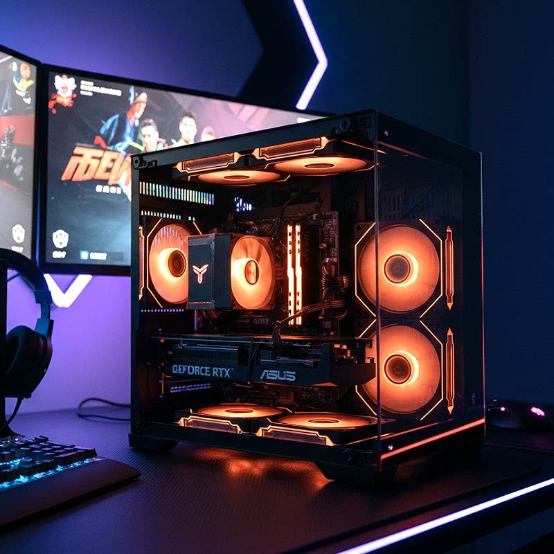 i7 i9级RTX4060游戏电脑台式机台式主机电竞办公家用吃鸡直播迷你