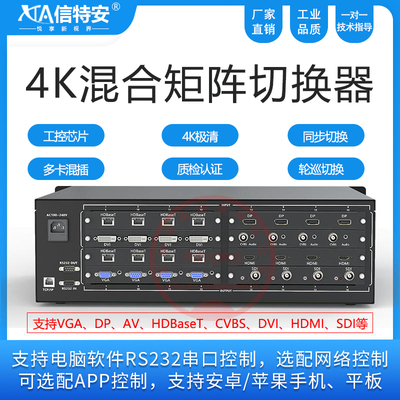 高清混合矩阵切换器16进16出8/12/20/24HDMI/VGA/SDI/DP/HDBaseT