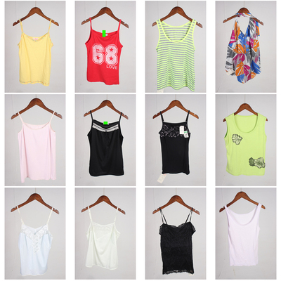 XT827古着vintage夏季海边度假清爽内搭外穿背心吊带上衣