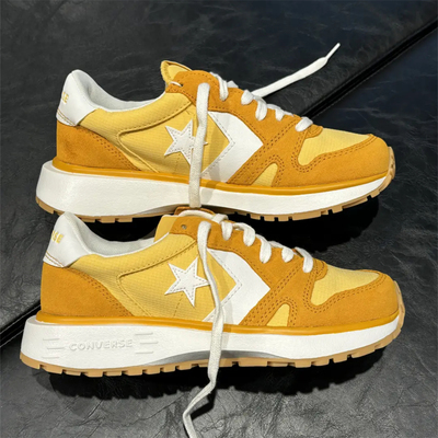 CONVERSE OMNI TRAINER匡威黄白拼接学院风复古运动休闲鞋A13373C