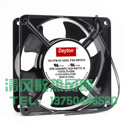 Dayton 4WT47A 18/20W 115V 12038 机柜焊接 散热风扇 12CM厘米