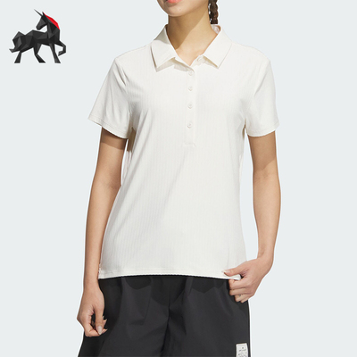 阿迪达斯女士简约翻领POLO衫