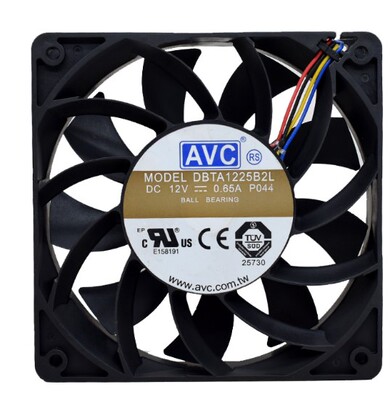 正品 AVC DBTA1225B2L 12CM 12025 12V 0.65A PWM调速交换机风扇