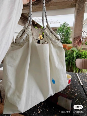 蓝瓶子日本刺绣购物袋bluebottle