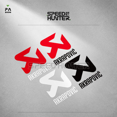 适用AKRAPOVIC 天蝎 A款 改装排气管 摩托车贴纸车身防水反光贴花