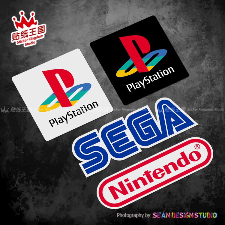 适用PS5 Playstation 任天堂 世嘉 摩托车电动车个性反光装饰贴纸