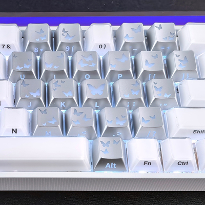 XVXH蝴蝶爱心侧刻键帽适配made68魔导士EV63迈从Ace68前行者X87