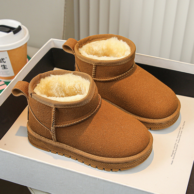 儿童冬季加绒雪地靴男童女童