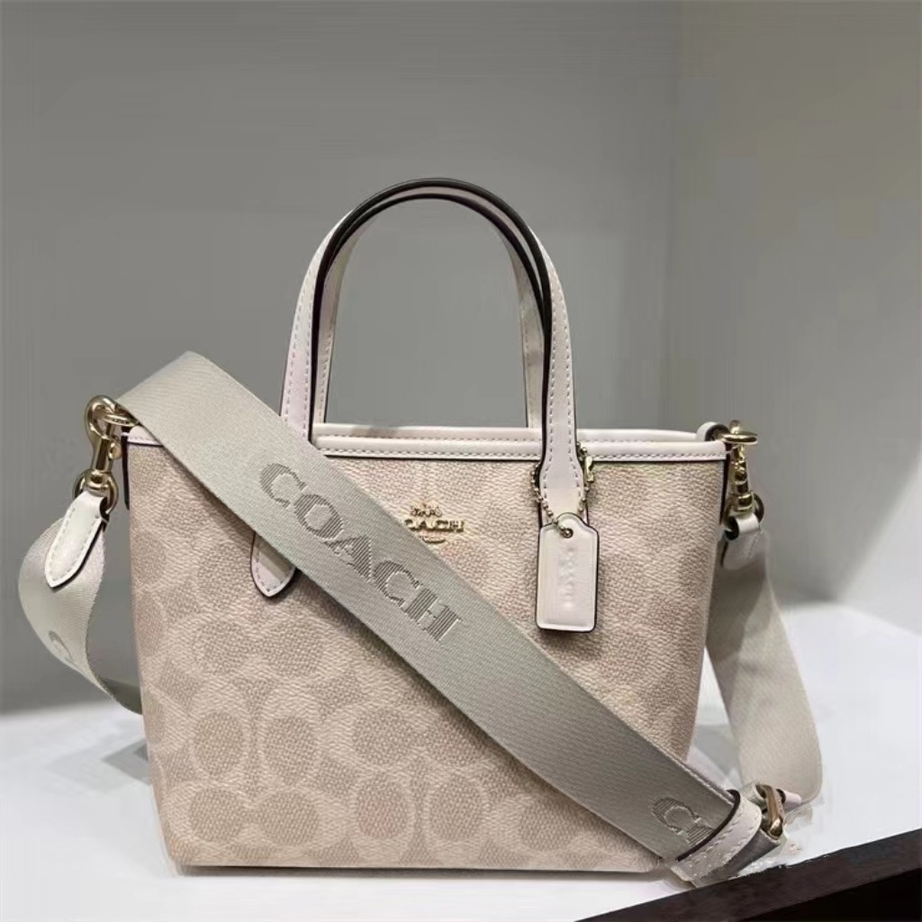 美国直邮coach女士大号单肩包购物袋托特包city tote