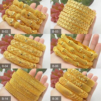 Dubai Bangles For Women Middle East Gold Color Bangle Ethiop