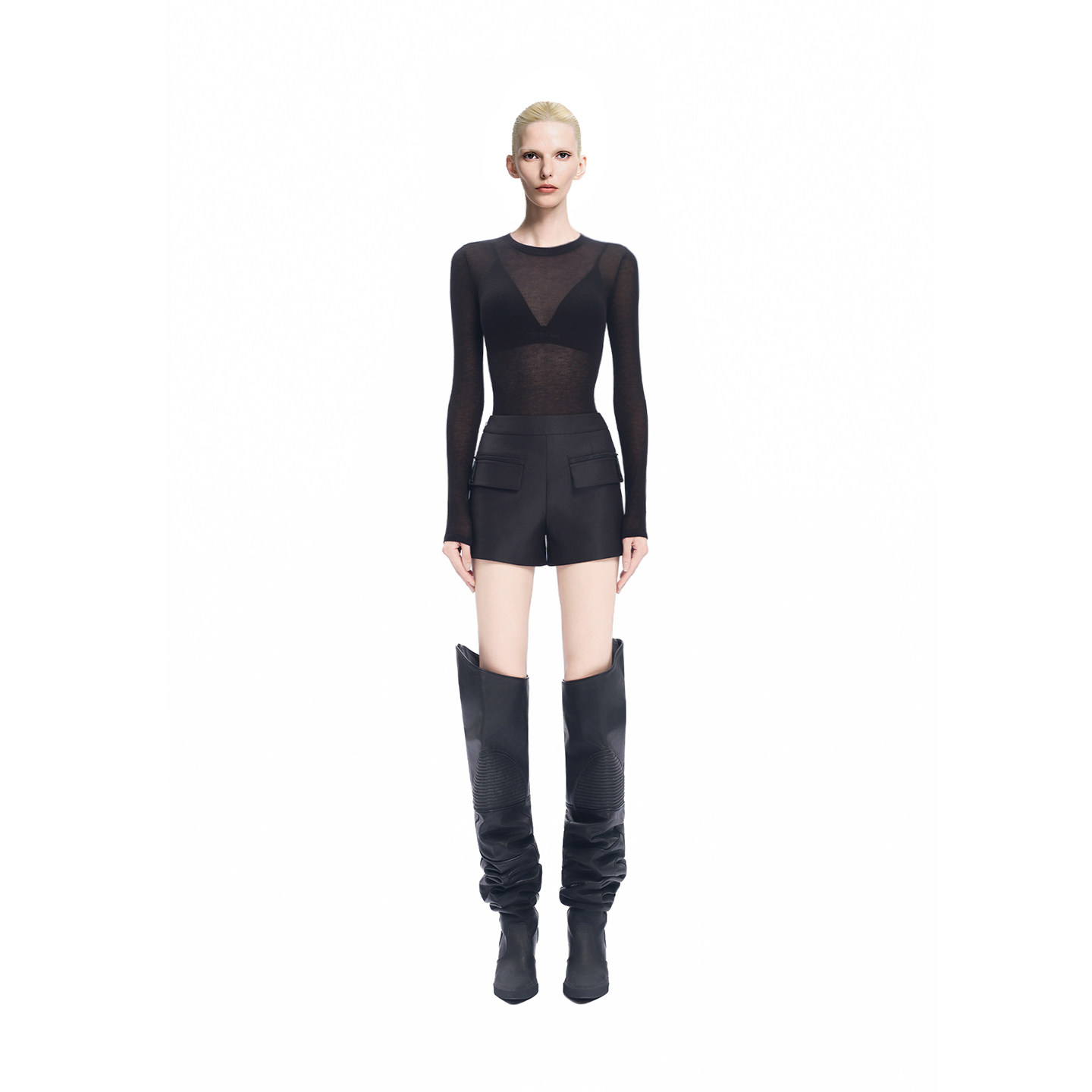 KUNSWEAR/琨丝薇尔26FA 简约圆领显瘦修身长袖打底上衣 846004050