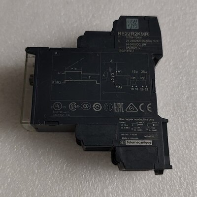 询价购-拆机施耐德RE22R2KMR断电延时时间继电器，24-240可维修-