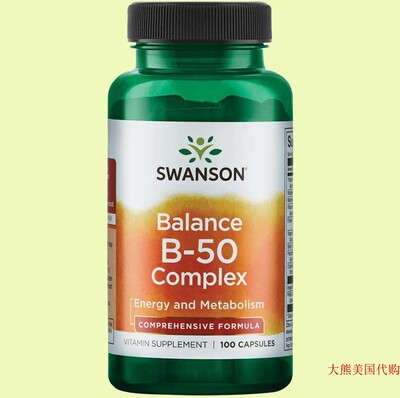 Swanson Balance B-50 Complex Vitamins Energy and Metabolism