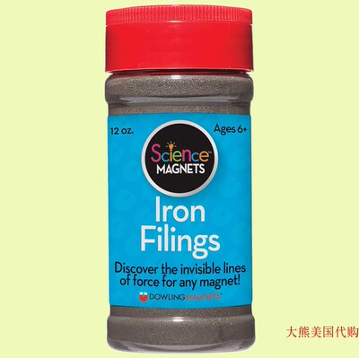 Science Dowling Magnets Iron Filings, 12 OZ 磁铁粉